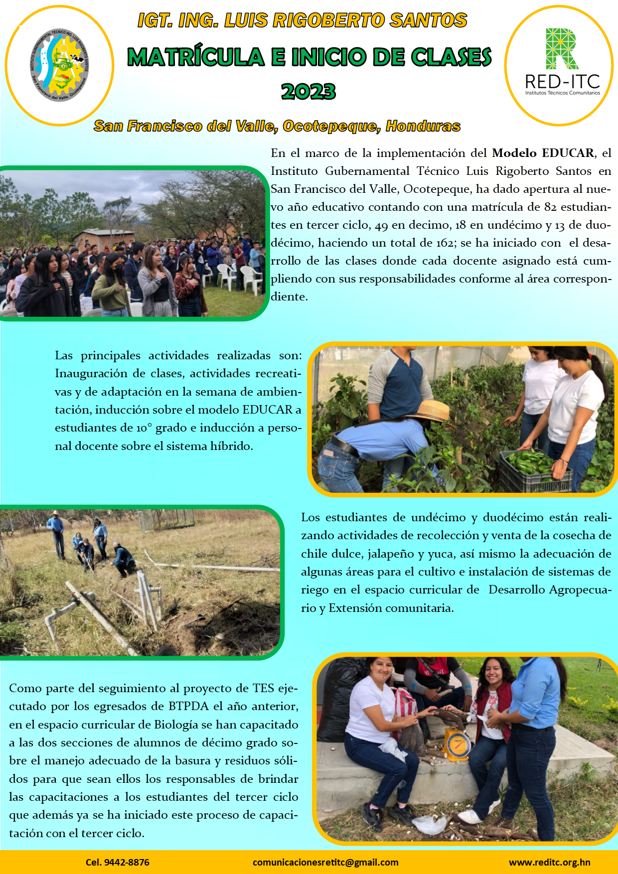 MATRÍCULA E INICIO DE CLASES - Red ITC